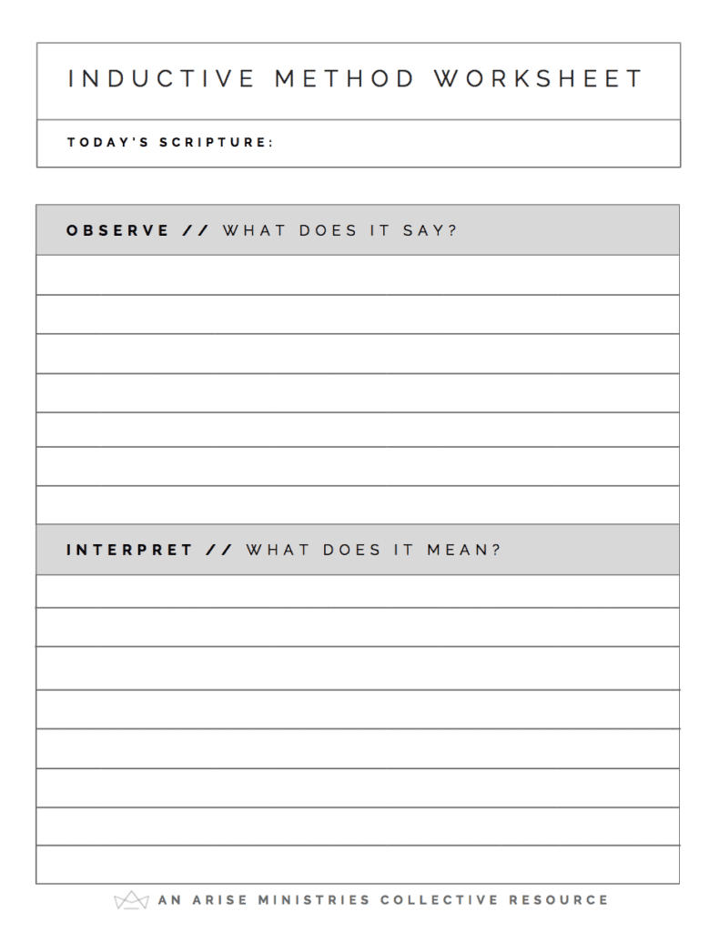 Inductive Bible Study Method Resources