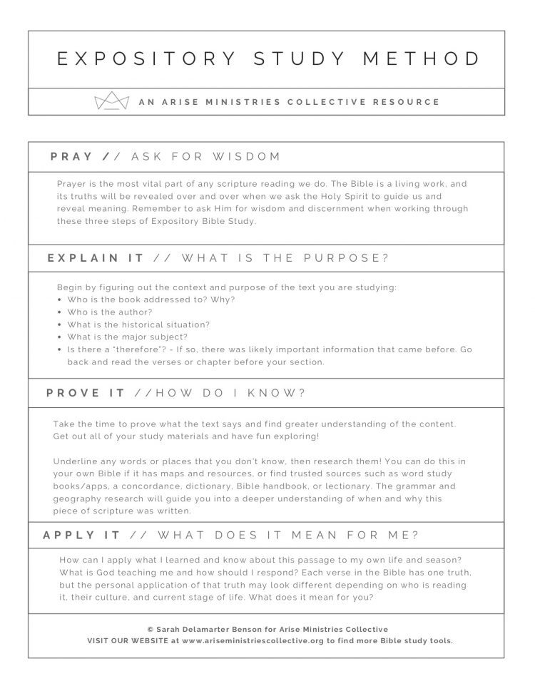 The Expository Study Method - Arise Ministries Collective